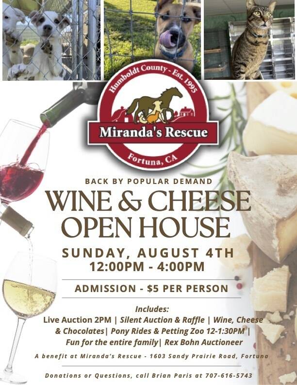 Miranda's Rescue – Miranda's Rescue Wine & Cheese Open House
