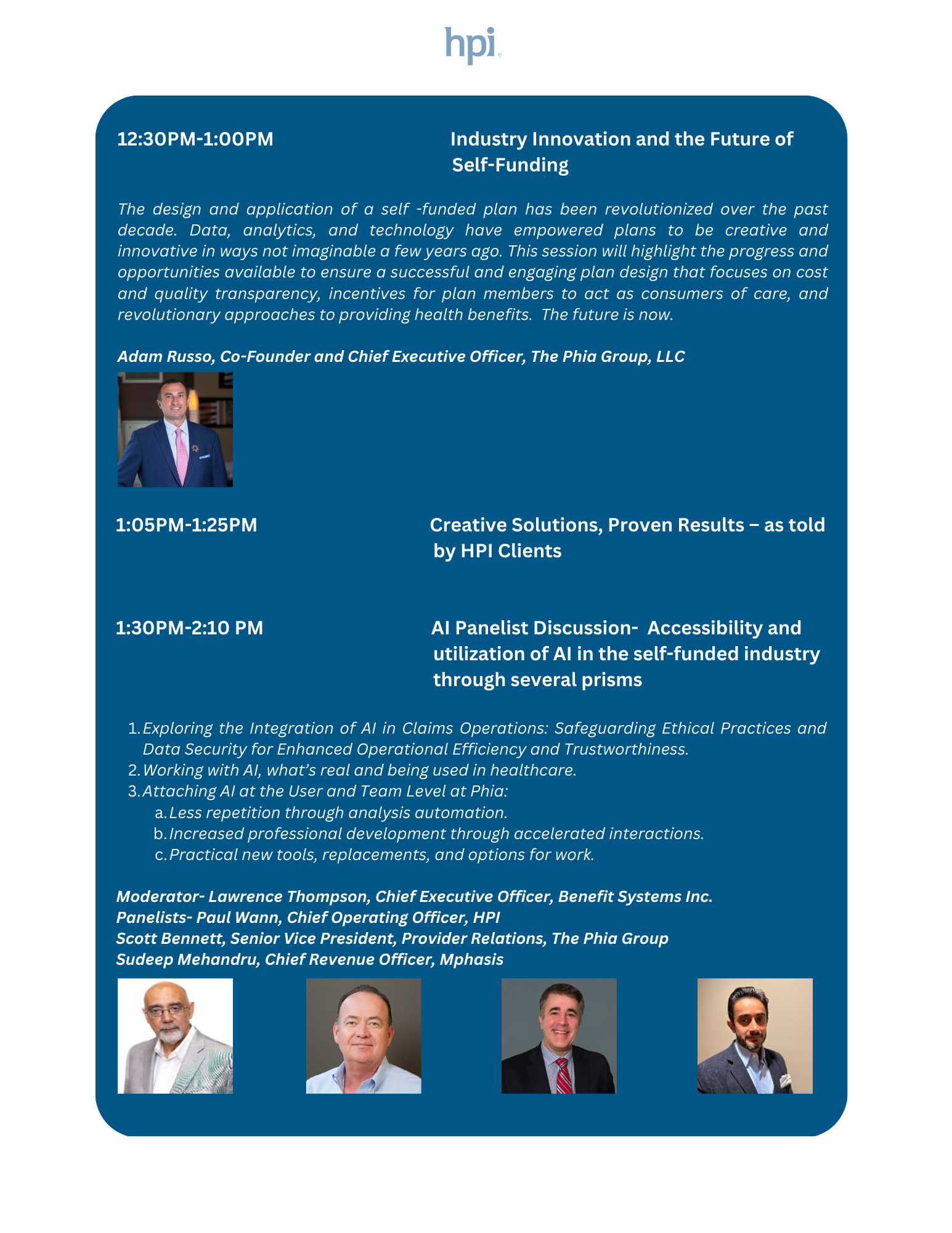 HPI Tickets | HPI 2024 Innovations Self-Funding Conference