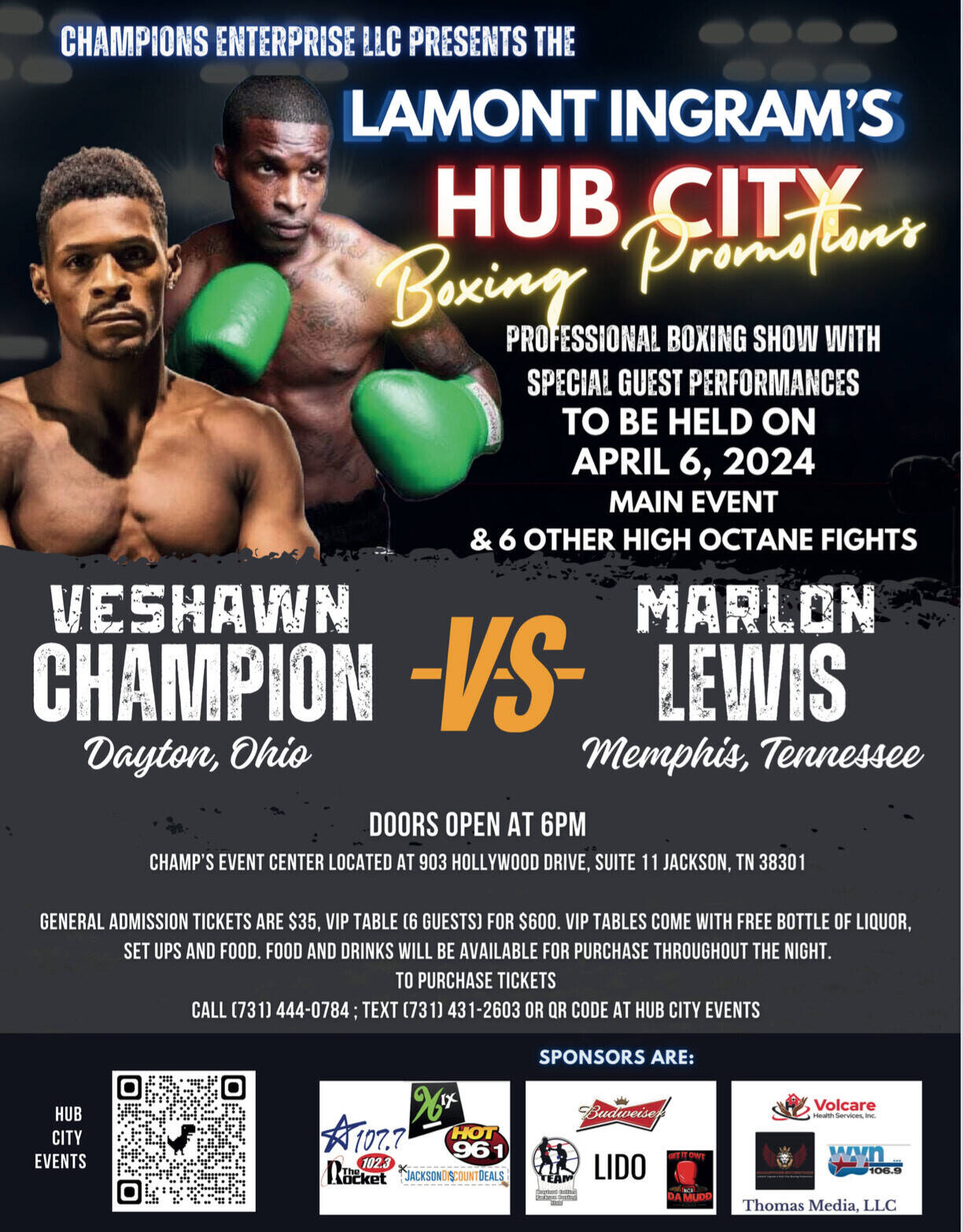 Champions Enterprise LLC – Lamont Ingram's Hub City Boxing Promotions ...